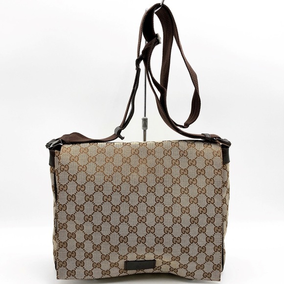 Gucci | Bags | Gucci Gg Pattern Bag Beige Brown | Poshmark